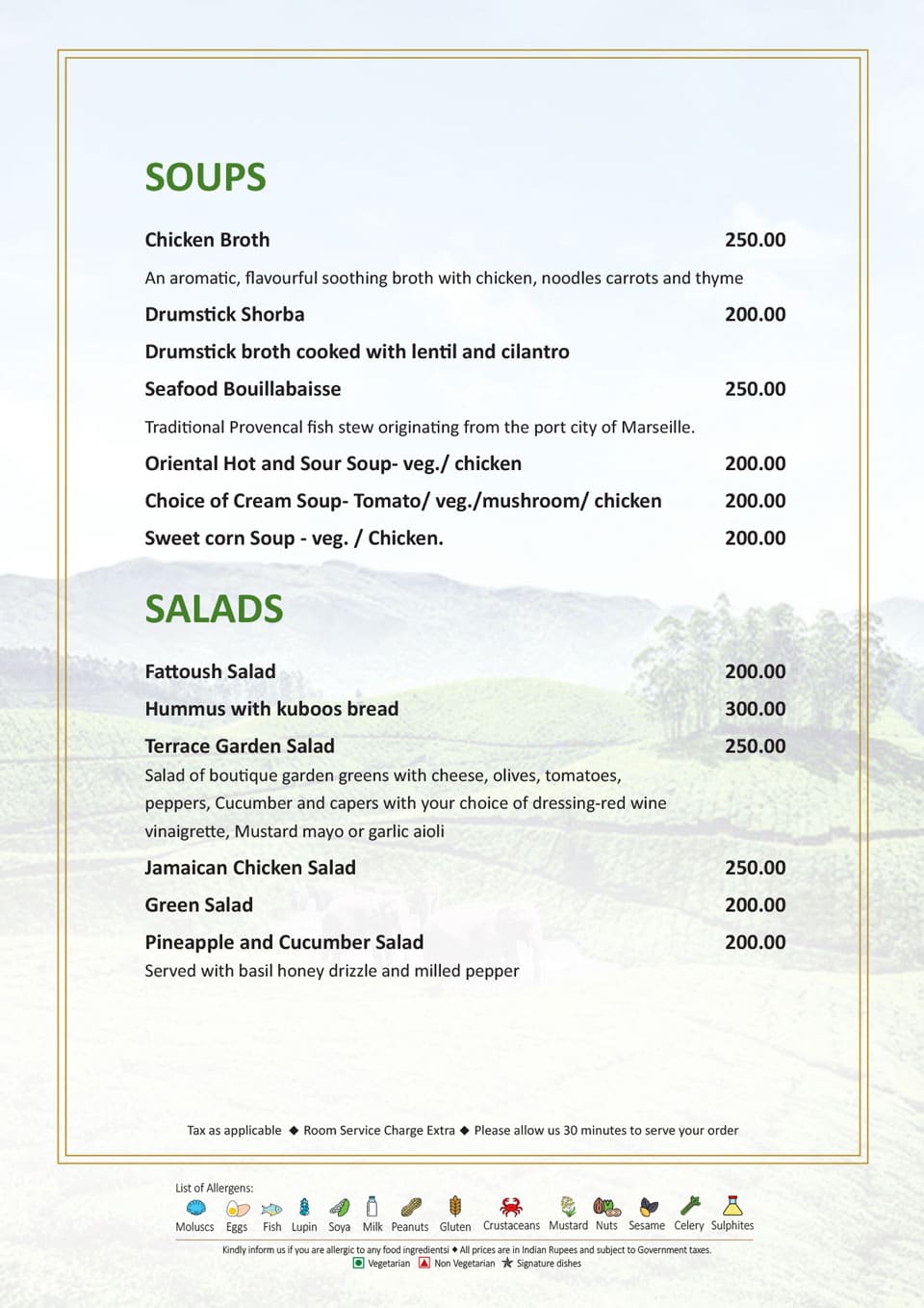 Menu – Elephant Passage