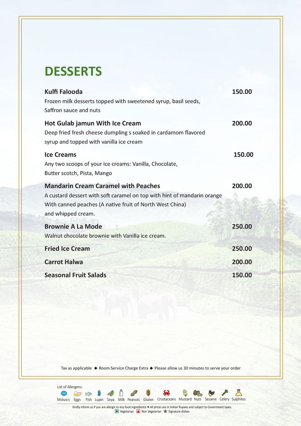 Menu – Elephant Passage