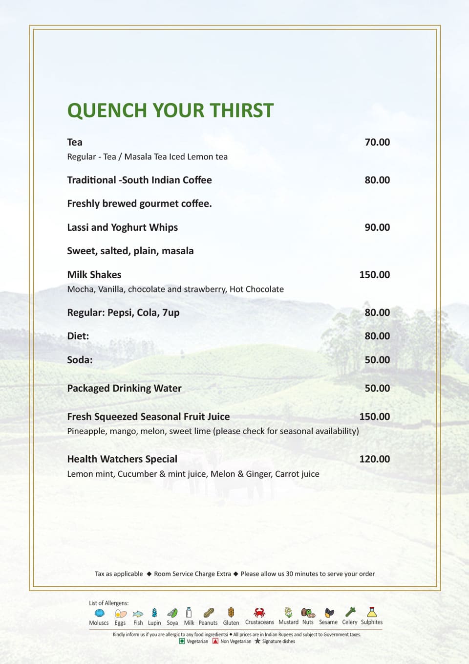 Menu – Elephant Passage